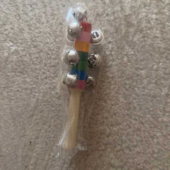 Stowy | Toys | New Stowy Rainbow Striped Wooden Bell Stick | Poshmark